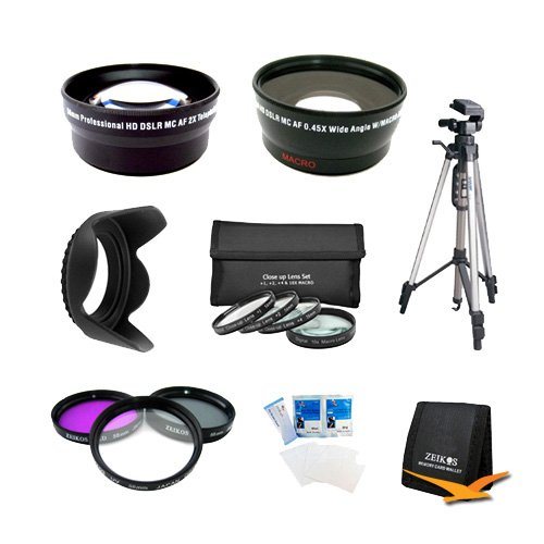 Special PRO SHOOTER 58MM WIDE ANGLE/TELEPHOTO LENS KIT for Canon EOS Rebel T4i,T3i,T3,T2i,7D,60D That Use Canon Lenses (18-55mm, 75-300mm, 50mm 1.4, 55-200mm) includes 58mm wide angle & Telephoto lens,close up lens set, full size tripod,filter kit and mor