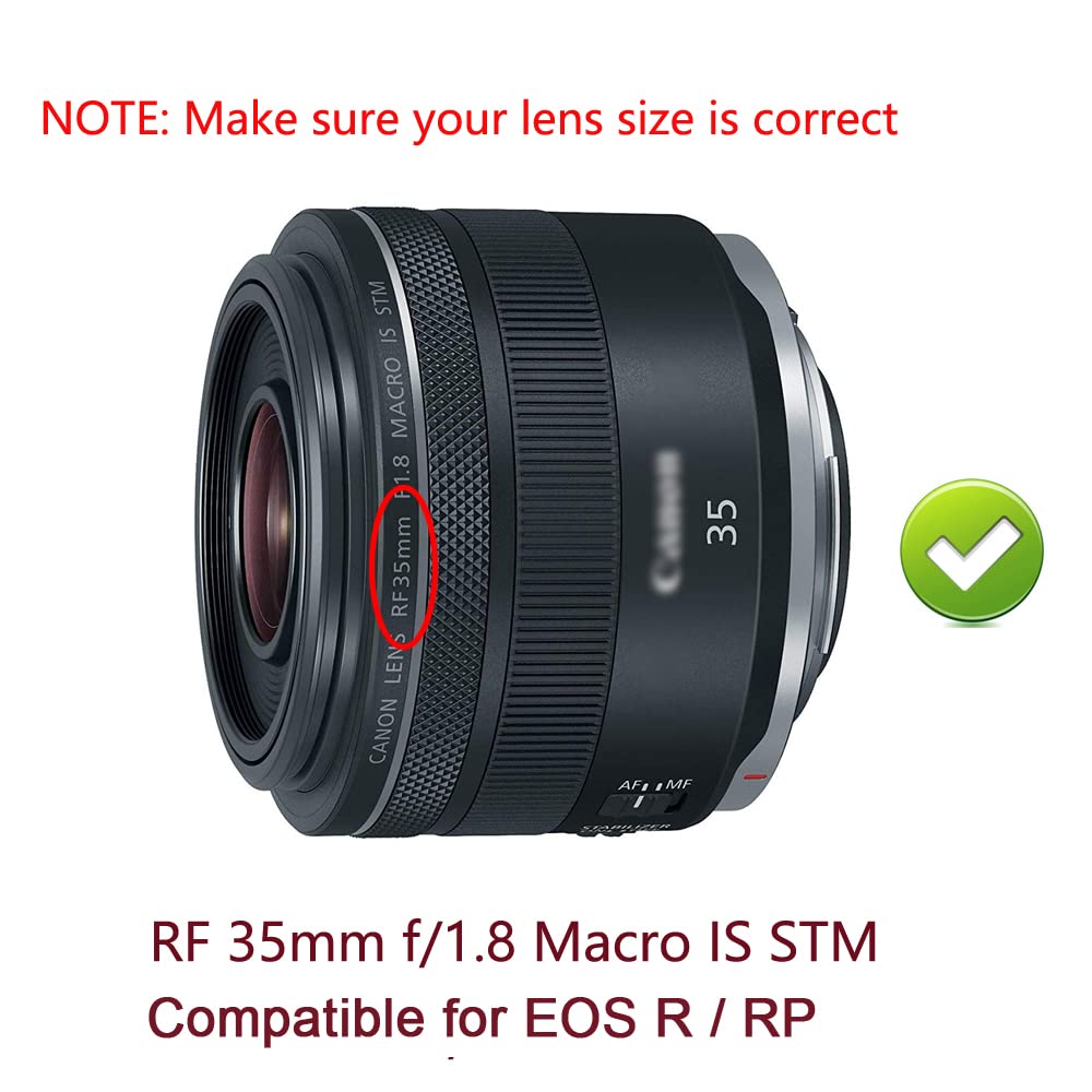 52mm Lens Cover Cap Compatible for Nikon D5300 D3300 w/NIKKOR AF-S 18-55mm Lens, Compatible for Canon R3 RP w/RF 35mm f/1.8 Lens (2 Pack)