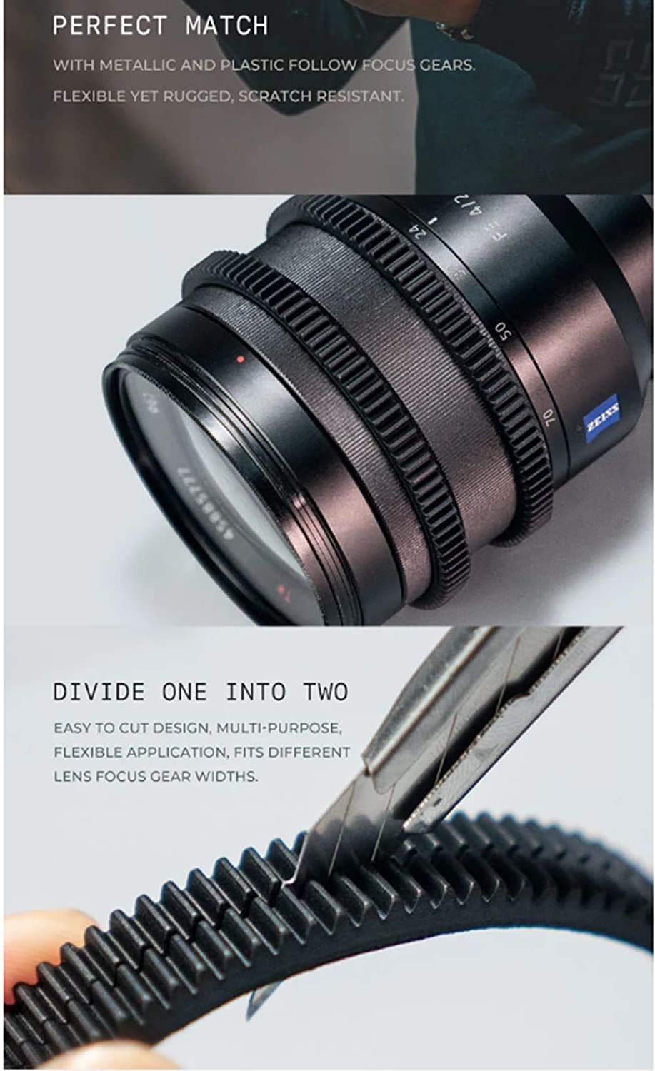 TILTA TILTAING Seamless TA-FGR 0.8 MOD Focus Gear Ring for Sony/Canon/Sigma/Tokina/Nikon/Fujifilm/Panasonic/Olympus/DU/Zeiss Lenses (88-90)