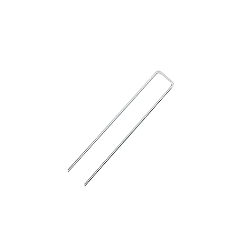 Garden Landscape Staples, Heavy Duty Galvanized Stakes 6 Inch, 50 Pack
