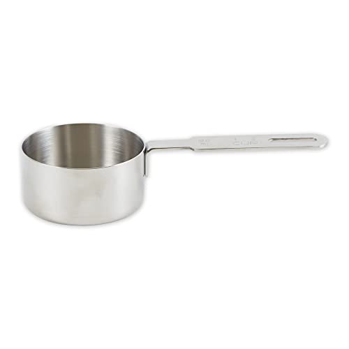 RSVP International Endurance Collection Kitchen Measuring Tools, Dishwasher Safe, 0.5 Cup, Individual, Stainless Steel