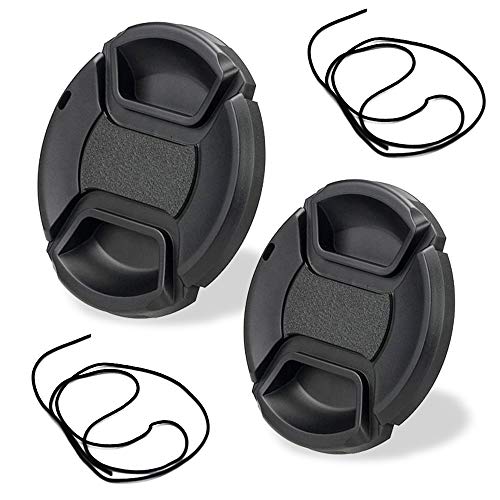 Center Pinched R5 R6 Lens Cap for Canon RF 24-105 mm f/4L and RF 24-105mm f/4-7.1 Lens for Canon EOS R5 R6 EOS R RP Digital Camera, Fire Rock Snap-On 67mm+77mm Camera Lens Cap-1+1Packs