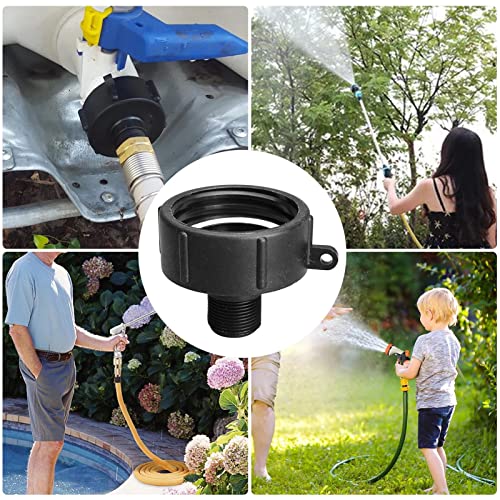 PATIFUN 275 330 G IBC Drain Adapter 2 3/8" (60mm) S60X6 But Coarse Thread X 3/4" BSP/NPT Garden Hose Male G Hose Tote Adapter Drain Plug Connector