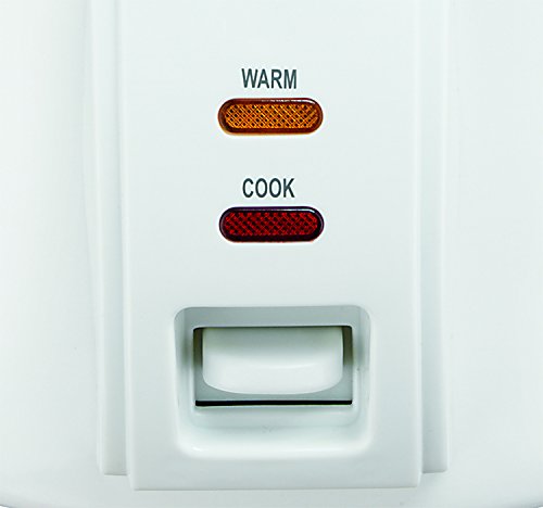 Proctor Silex Rice Cooker & Food Steamer, 8 Cups Cooked (4 Cups Uncooked), White (37534NR)