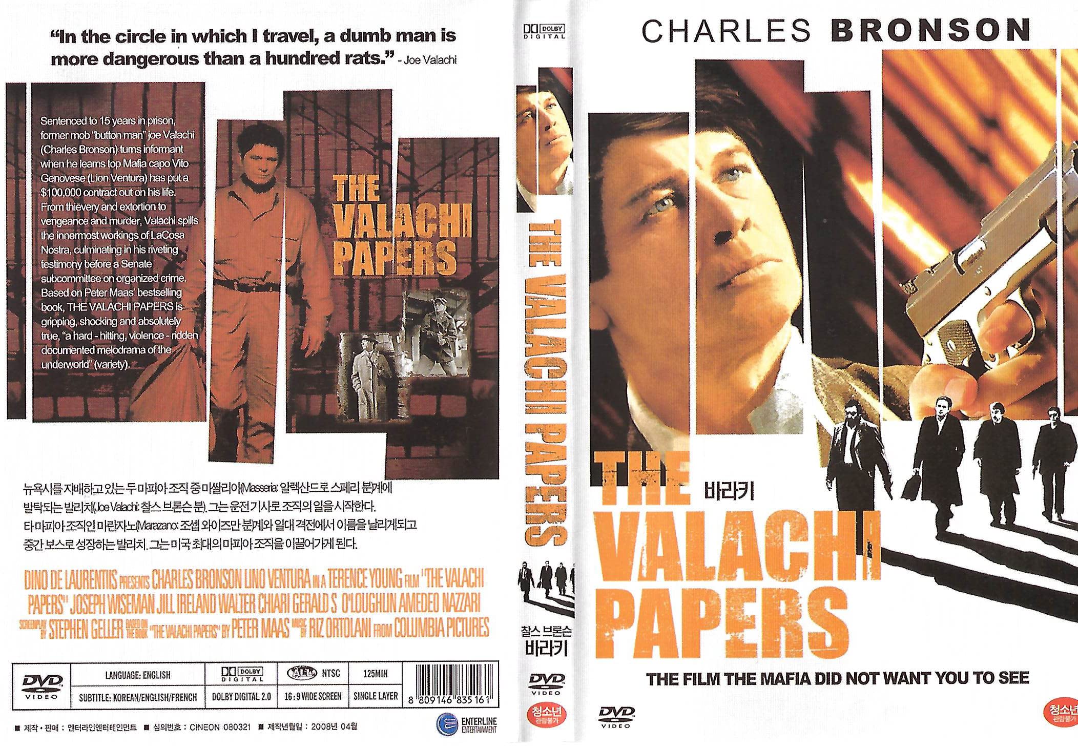 THE VALACHI PAPERS (1972) Region 1,2,3,4,5,6 Compatible DVD by Charles Bronson