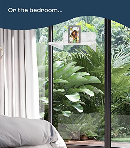 Window Shelf For Plants | EXTRA STURDY Loading-Bearing Brace with Powerful Suction Cup Shelf | Window Sill Extender For Plants | Herbs, Succulent, Indoor Plants, Acrylic Window Sill Extender