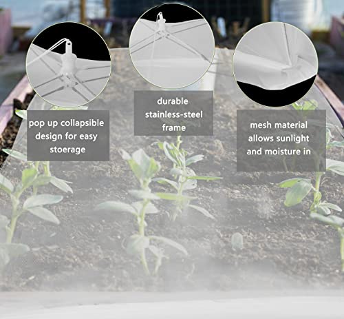 COSTYLE 2 Pack Plant Covers Protector 33 x 25.5 x20 Inch Strawberry Plant Protector to Keep Animals Deer Rabbits Out, Pop Up Garden Row Covers for Vegetables (Fabric, 20 inch)