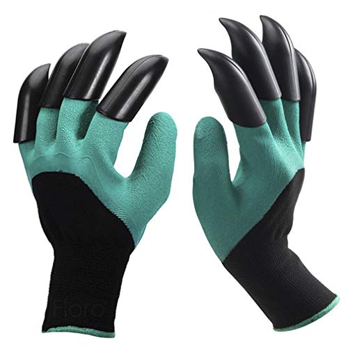 Floro Garden Gloves with Claws, Chicken Coop Cleaning, for Digging, Pruning & Poking, All in One Gardening Tool, Durable Hand Protectors, handwear for Gardeners & DIY Hobbyists