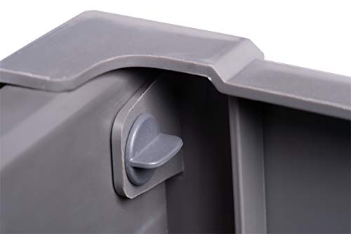 Nuvue Products 26021, 36" L x 15" W x 32" H, Polymer with Woodgrain Texture, Dark Gray Elevated Garden Box