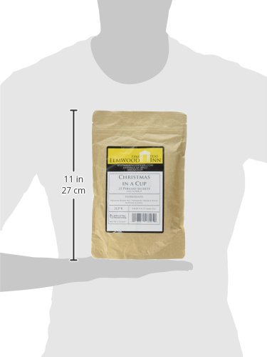 Elmwood Inn Fine Teas, Christmas in a Cup Cinnamon Black Tea, 25 Pyramid Sachet Tea Bags