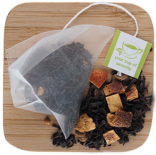 Elmwood Inn Fine Teas, Christmas in a Cup Cinnamon Black Tea, 25 Pyramid Sachet Tea Bags