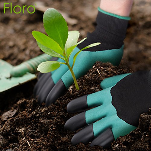 Floro Garden Gloves with Claws, Chicken Coop Cleaning, for Digging, Pruning & Poking, All in One Gardening Tool, Durable Hand Protectors, handwear for Gardeners & DIY Hobbyists