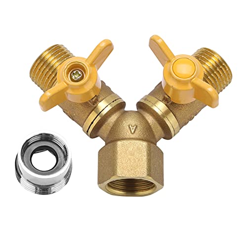 Garden Hose Splitter, G1/2 Inch Faucet Splitter, Washing Machine Water Splitter, Garden Irrigation Tap Adaptor