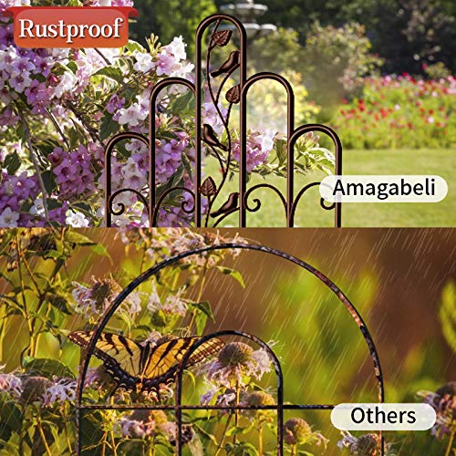 Amagabeli 2 Pack Large Garden Trellis 71β x 21β Heavy Duty Rustproof Brown Iron Plant Trellis for Potted Plant Support Tall Wall Metal Trellis for Rose Vine Vegetable Cucumber