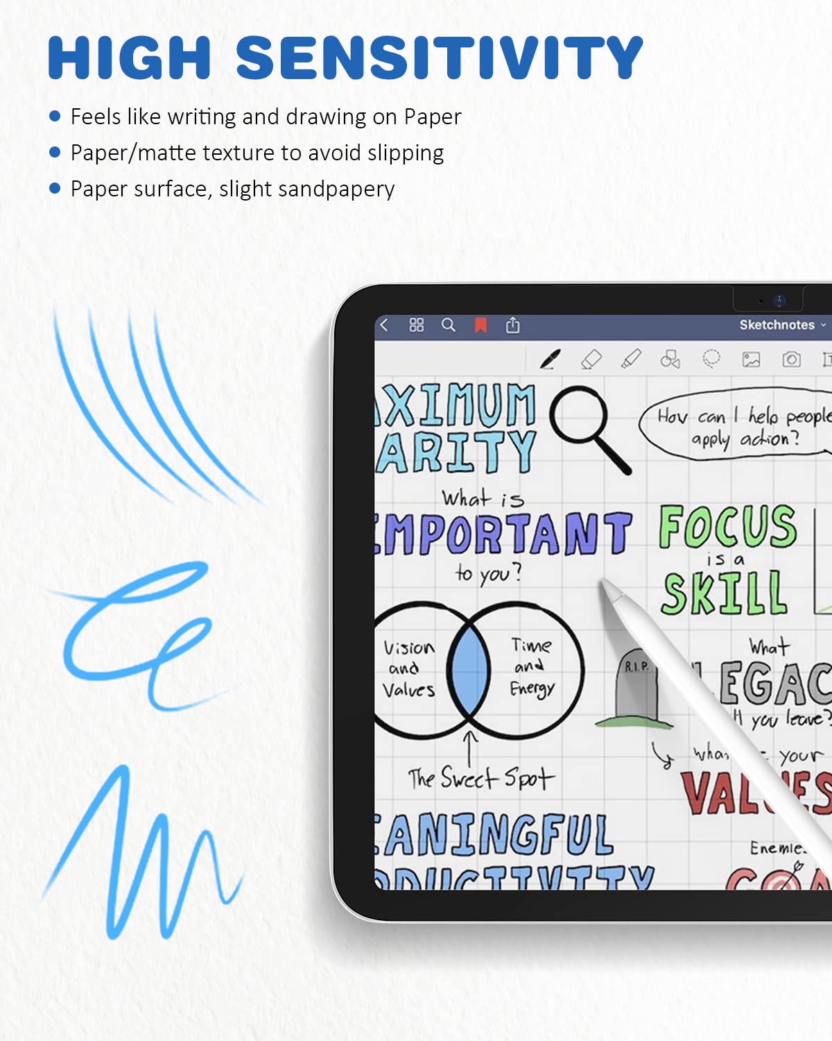 2 PACK Paper Screen Protector for iPad 11th Gen (A16)2025/10th Generation 2022(10.9 Inch), XIRON Matte PET Film for iPad 10.9-inch (10th generation), Write and Draw Like on Paper, Anti-GlareA & Anti-Scratch