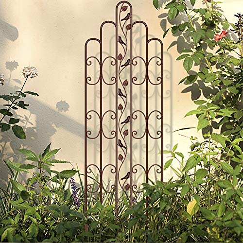 Amagabeli 2 Pack Large Garden Trellis 71β x 21β Heavy Duty Rustproof Brown Iron Plant Trellis for Potted Plant Support Tall Wall Metal Trellis for Rose Vine Vegetable Cucumber