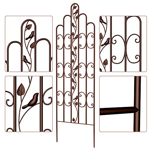 Amagabeli 2 Pack Large Garden Trellis 71β x 21β Heavy Duty Rustproof Brown Iron Plant Trellis for Potted Plant Support Tall Wall Metal Trellis for Rose Vine Vegetable Cucumber