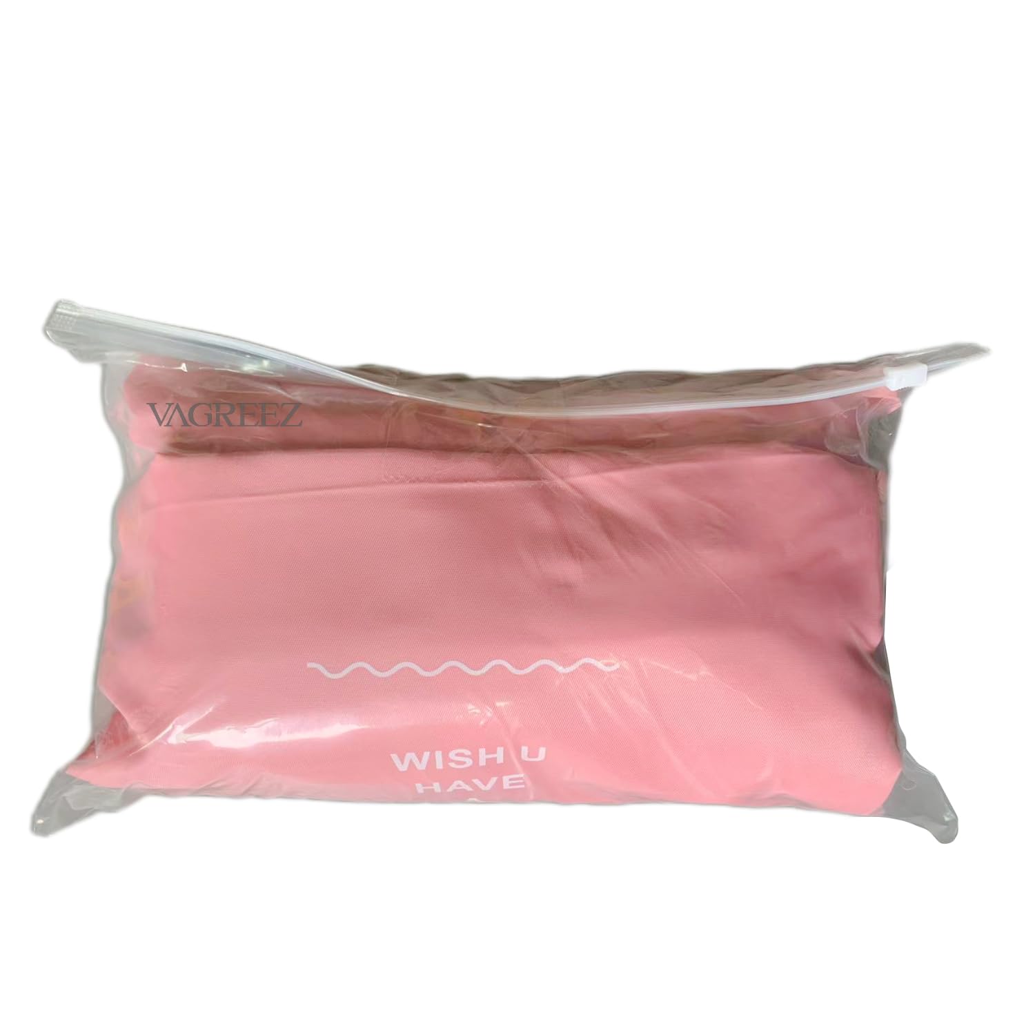 Packing Cubes VAGREEZ 7 Pcs Travel Luggage Packing Organizers Set with Toiletry Bag (Pink)
