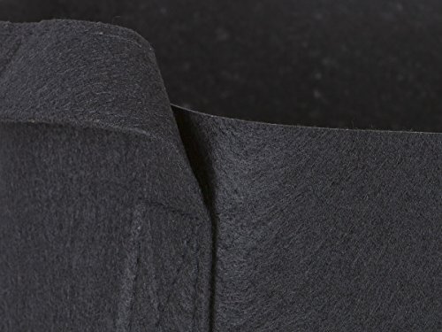 247Garden 5-Pack 7-Gallon Aeration Fabric Pot/Plant Grow Bag w/Handles (260 GSM, Black, 12H x 13D)