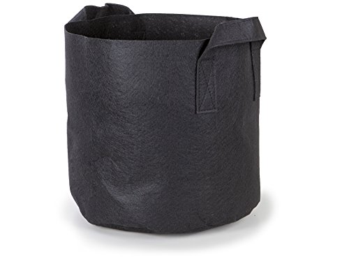 247Garden 5-Pack 7-Gallon Aeration Fabric Pot/Plant Grow Bag w/Handles (260 GSM, Black, 12H x 13D)