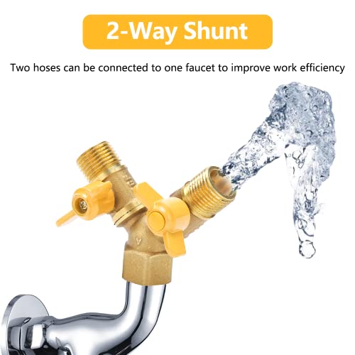Garden Hose Splitter, G1/2 Inch Faucet Splitter, Washing Machine Water Splitter, Garden Irrigation Tap Adaptor
