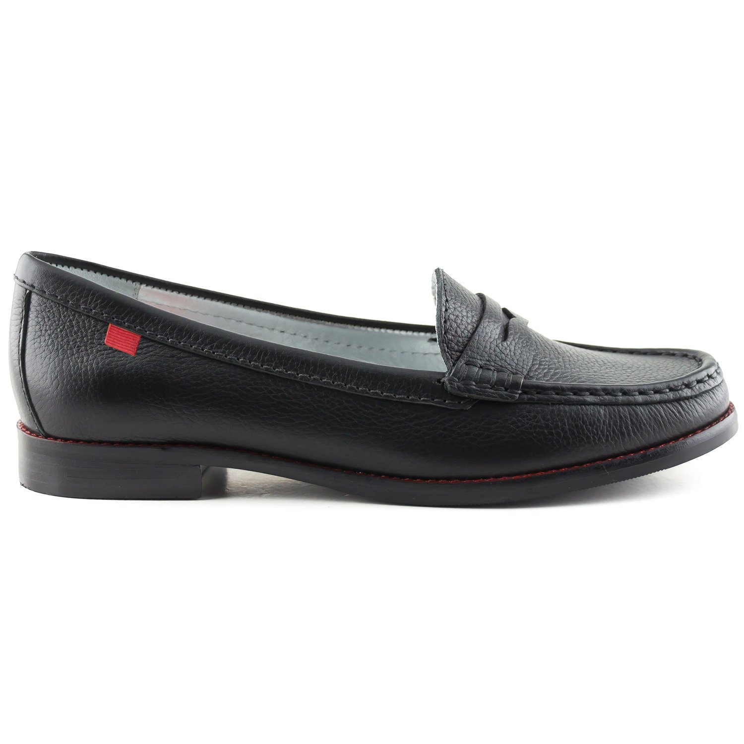 Womens Casual Comfort Genuine Leather Driving Moccasins Slip on Penny Loafer Black Grainy 8