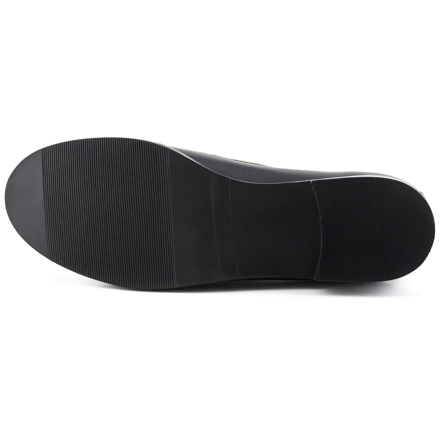 Womens Casual Comfort Genuine Leather Driving Moccasins Slip on Penny Loafer Black Grainy 8