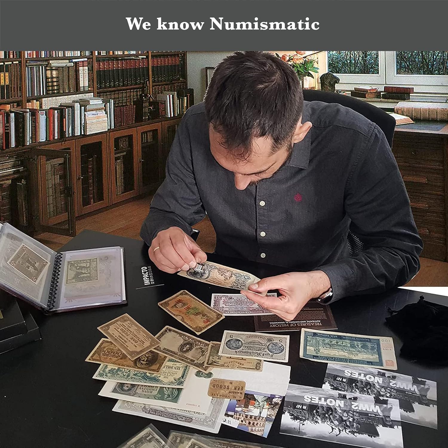 IMPACTO COLECCIONABLES Foreign Currency Collection - 25 Different World Currency Banknotes - Collectible Currency Foreign - Old World Currency Collection - Banknotes Collection (COA Included)