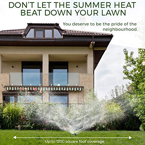 CARPATHEN Garden Sprinkler 360 Rotating - Sprinklers for Yard - Perfect as DIY Irrigation Sprinkler System for Large Area - Lawn Sprinkler That Easily Connects to Your Garden Hose