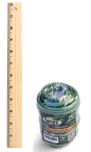 Twigs GA - SUPER Sof-T-Tie. (Single Pack) Soft, Foam Covered Wire for Plant Support. Great Tomato Ties , Grape Ties. Any Fast Growing, Fragile Plant in the Garden Ties.