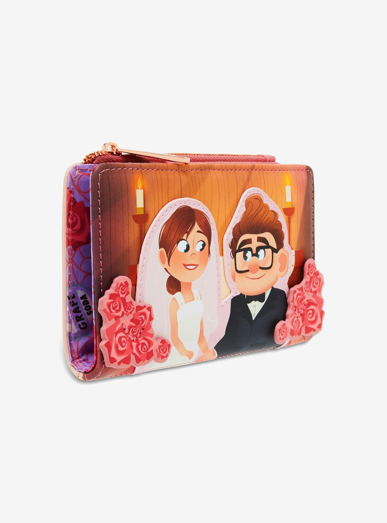 BoxLunch Loungefly Disney Pixar Up Carl & Ellie Wedding Scene Wallet Exclusive