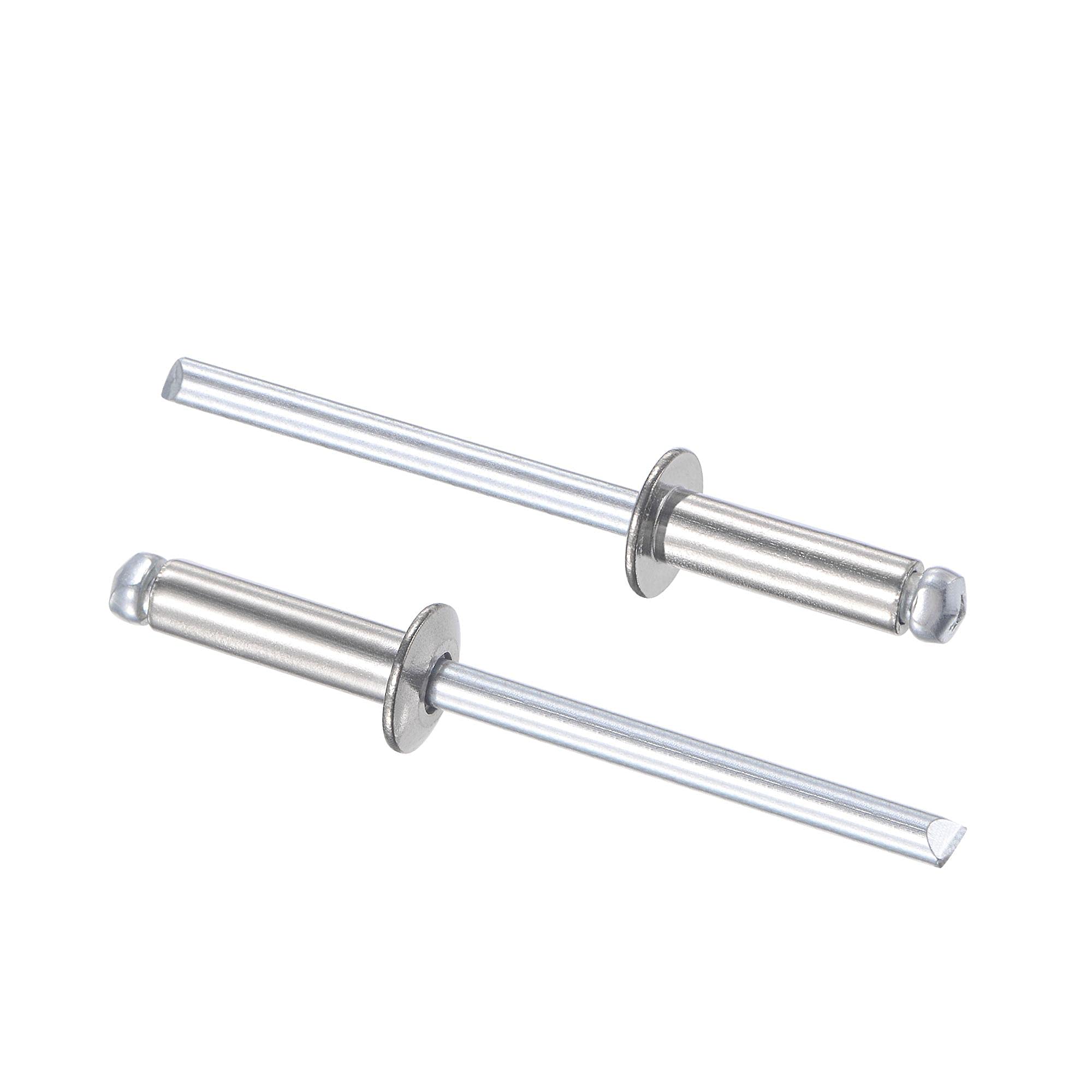 uxcell Blind Rivets 304 Stainless Steel 4mm Diameter 13mm Grip Length Silver 50pcs