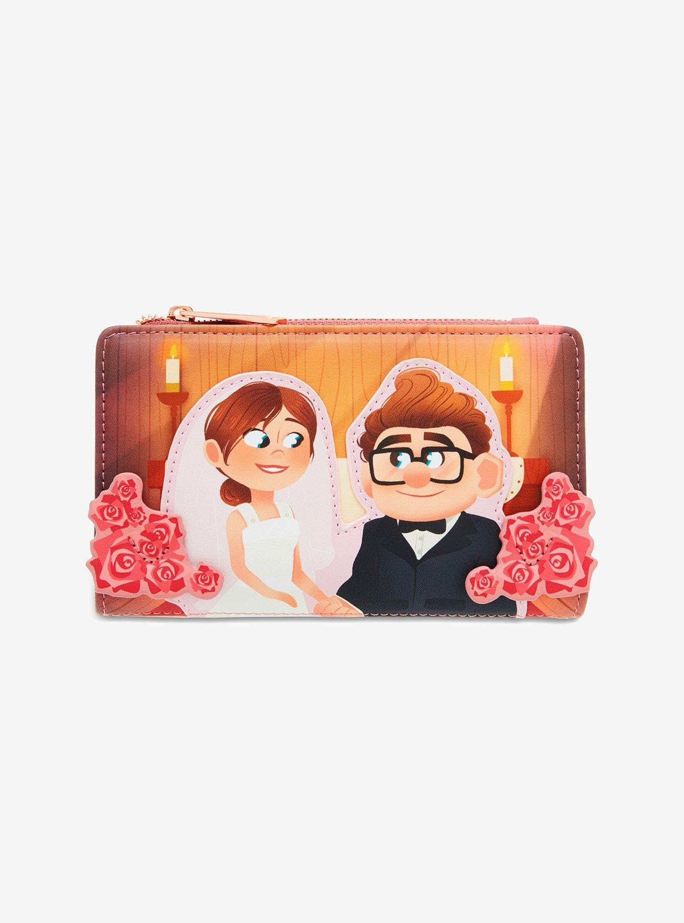 BoxLunch Loungefly Disney Pixar Up Carl & Ellie Wedding Scene Wallet Exclusive
