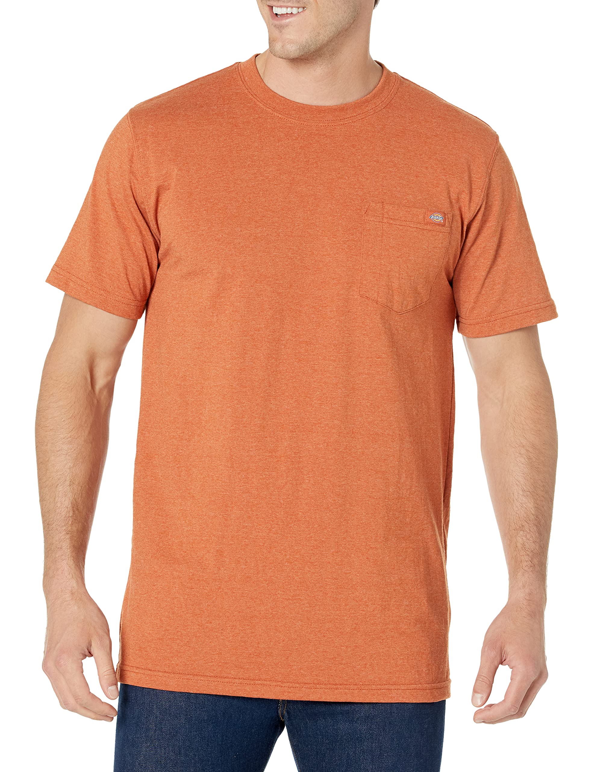 Dickies Men's Big & Tall Short Sleeve Heavyweight T-Shirt, Copper Single DYE Heather