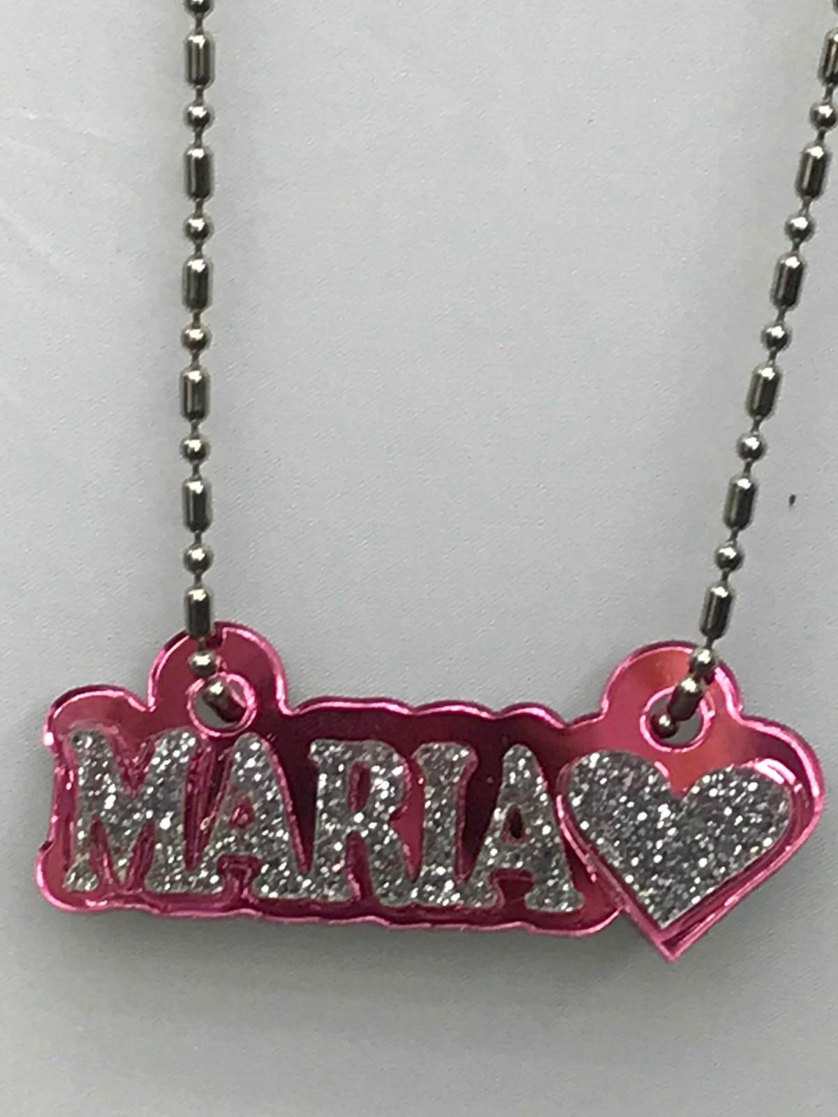 MIRROR MANIA Personalized Name Plate Custom Name Necklace Nameplate Name Laser Cut, Diamond Look, Made To Order Any Name - Dazzling and Stunning!