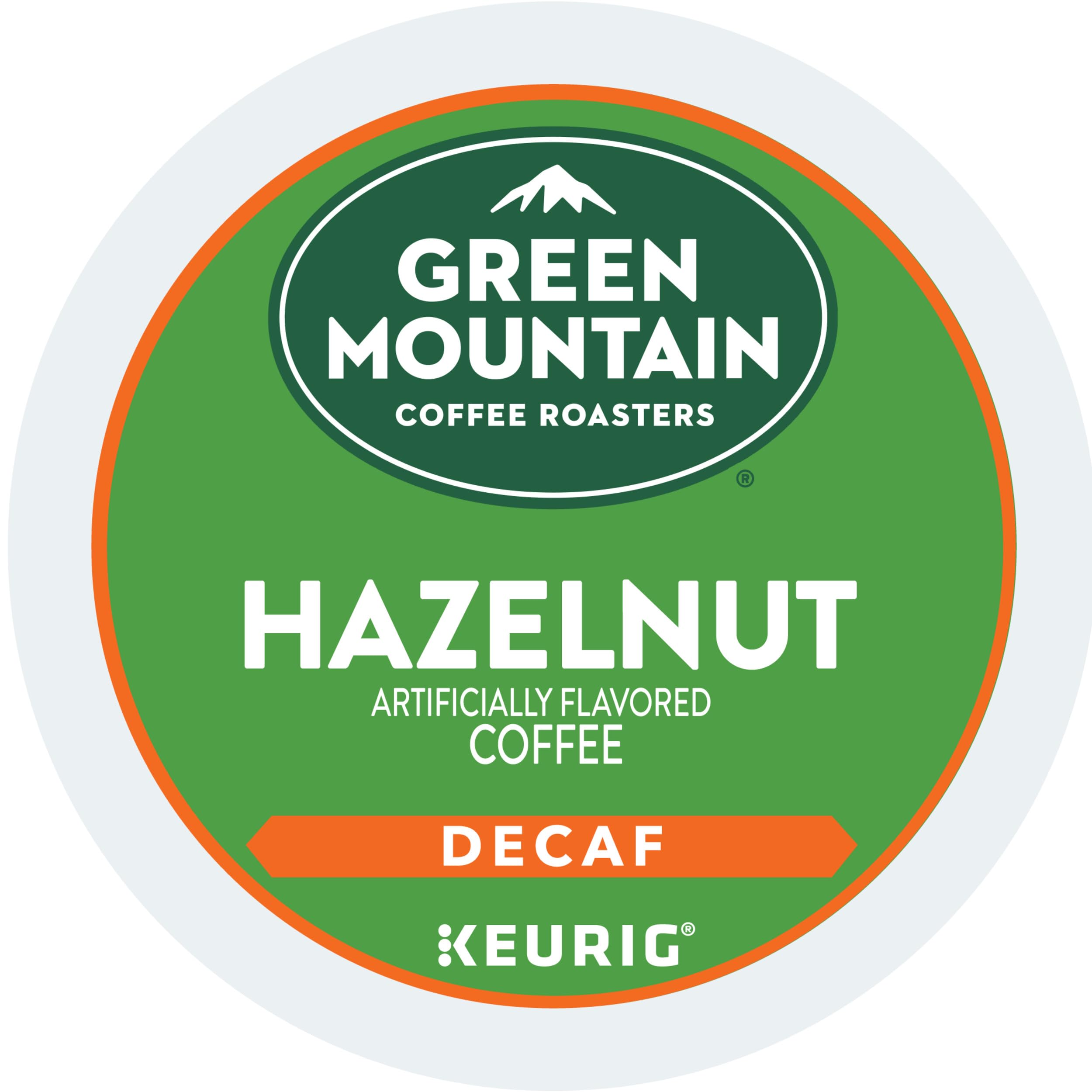 Green Mountain Coffee Roasters Hazelnut, Single Serve Coffee K-Cup Pod, Decaf, 12 Count (Pack of 6) (Packaging May Vary), 72 Count