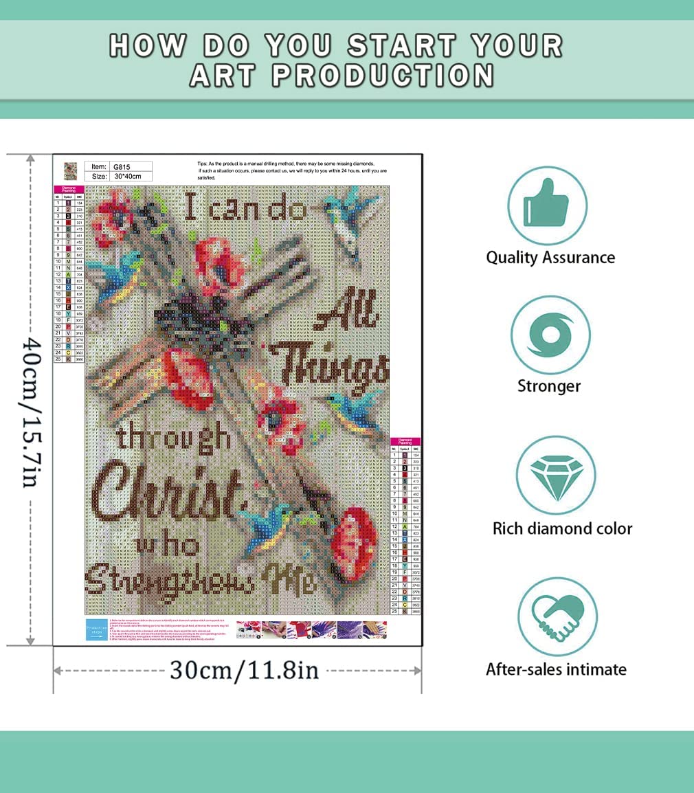 Christ Diamond Painting Kits for Adults,5D Diamond Art Kits for Adults Beginner,DIY Full Drill Diamond Dots Paintings with Diamonds Gem Art and Crafts for Adults Home Wall Decor, Crucifix 12x16in