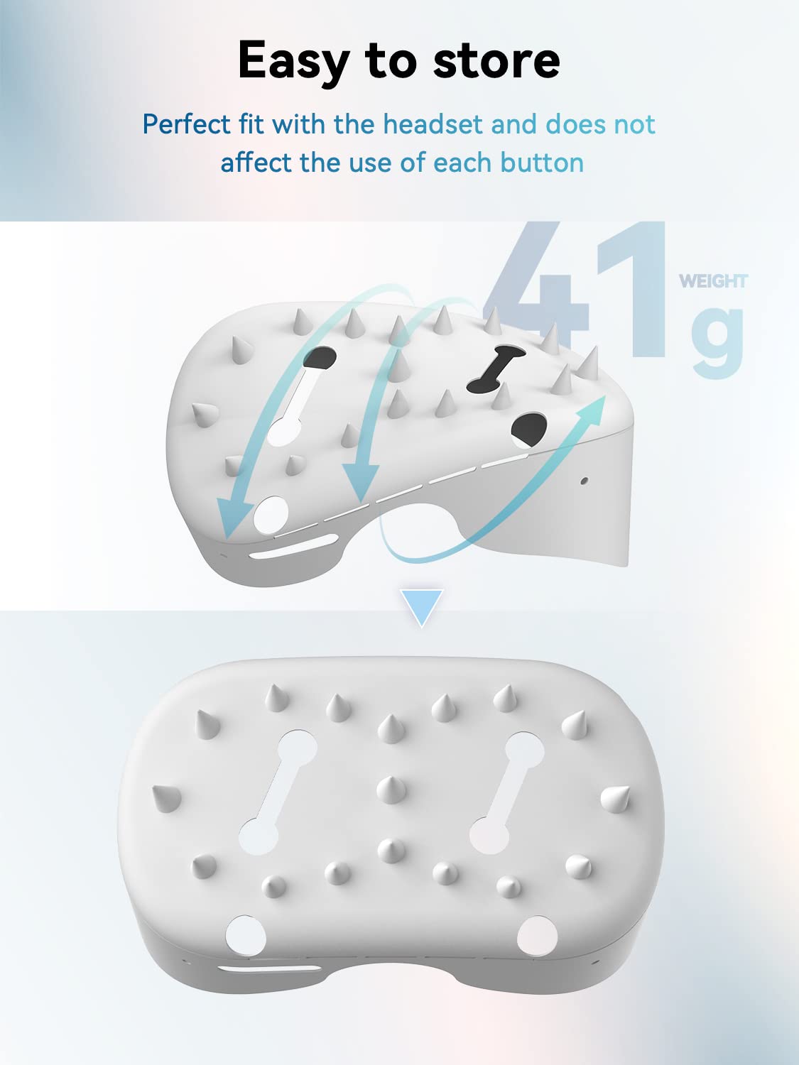 CNBEYOUNG VR Shell and Lens Cover for Quest 2, Front Protective Face Cover Protects Cameras and All Ports, Anti Scratch Dust Shock with Heat Dispersion Design