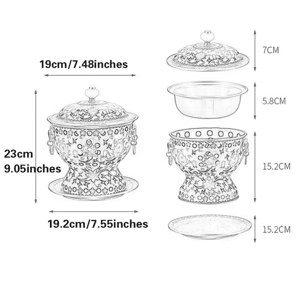 Chafing Dishes Single Person Copper Hot Pot Old Beijing Copper Stove Hot Pot Household Instant Boiled Mutton Pot Commercial Alcohol Meal Hot Pot (Color : A, Size : 19.2 * 23cm)