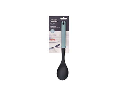 Joseph Joseph Duo Solid Spoon with Integrated Tool Rest Hygienic Design, Heat-Resistant Nylon Head, Ideal for Non-Stick Cookware, Opal