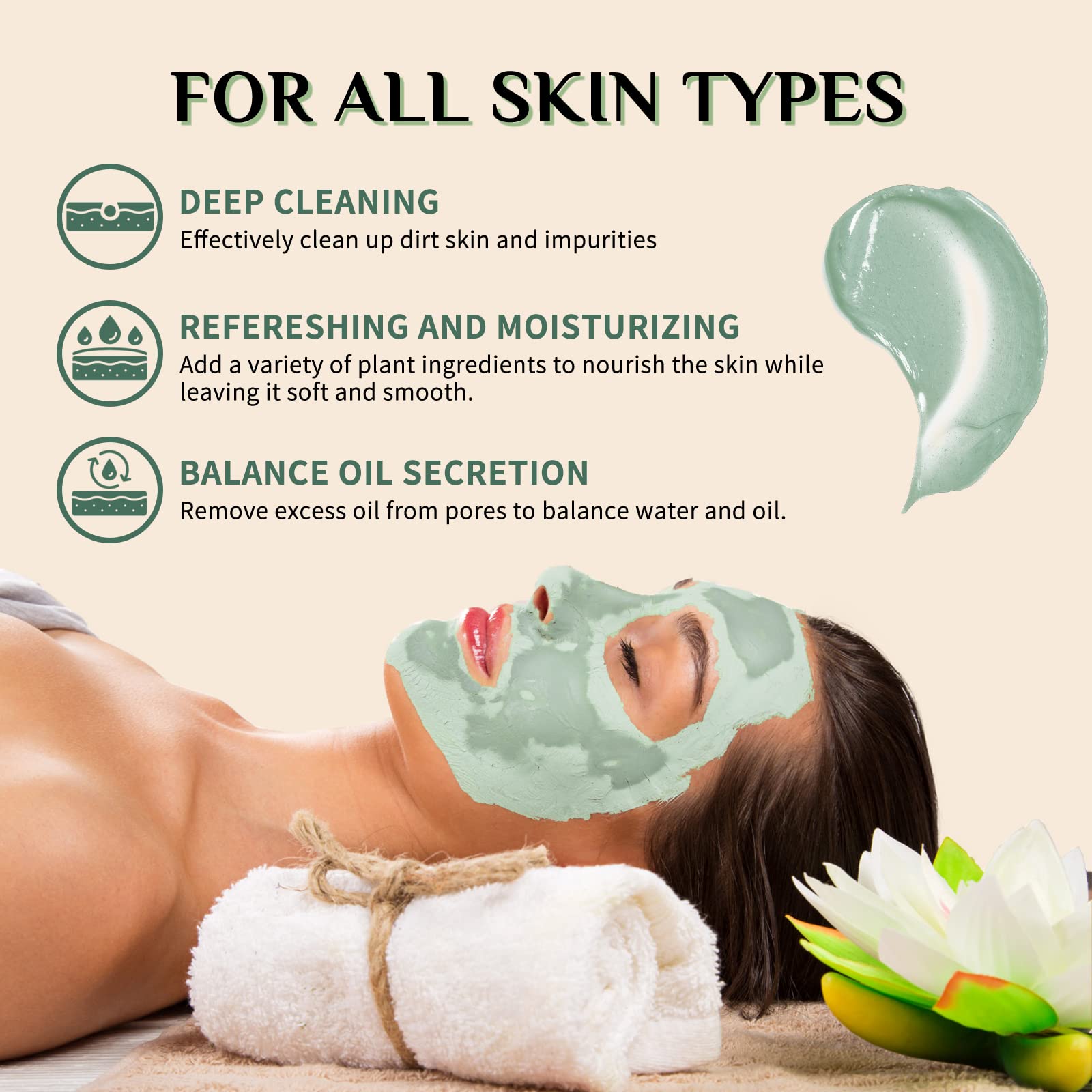 JUANCHI Green Tea Mask Stick, Green Stick Blackhead Remover, Purifying Clay Stick Mask, Deep Pore Cleansing, Face Moisturizing, Skin Brightening for Women Men 2PCS