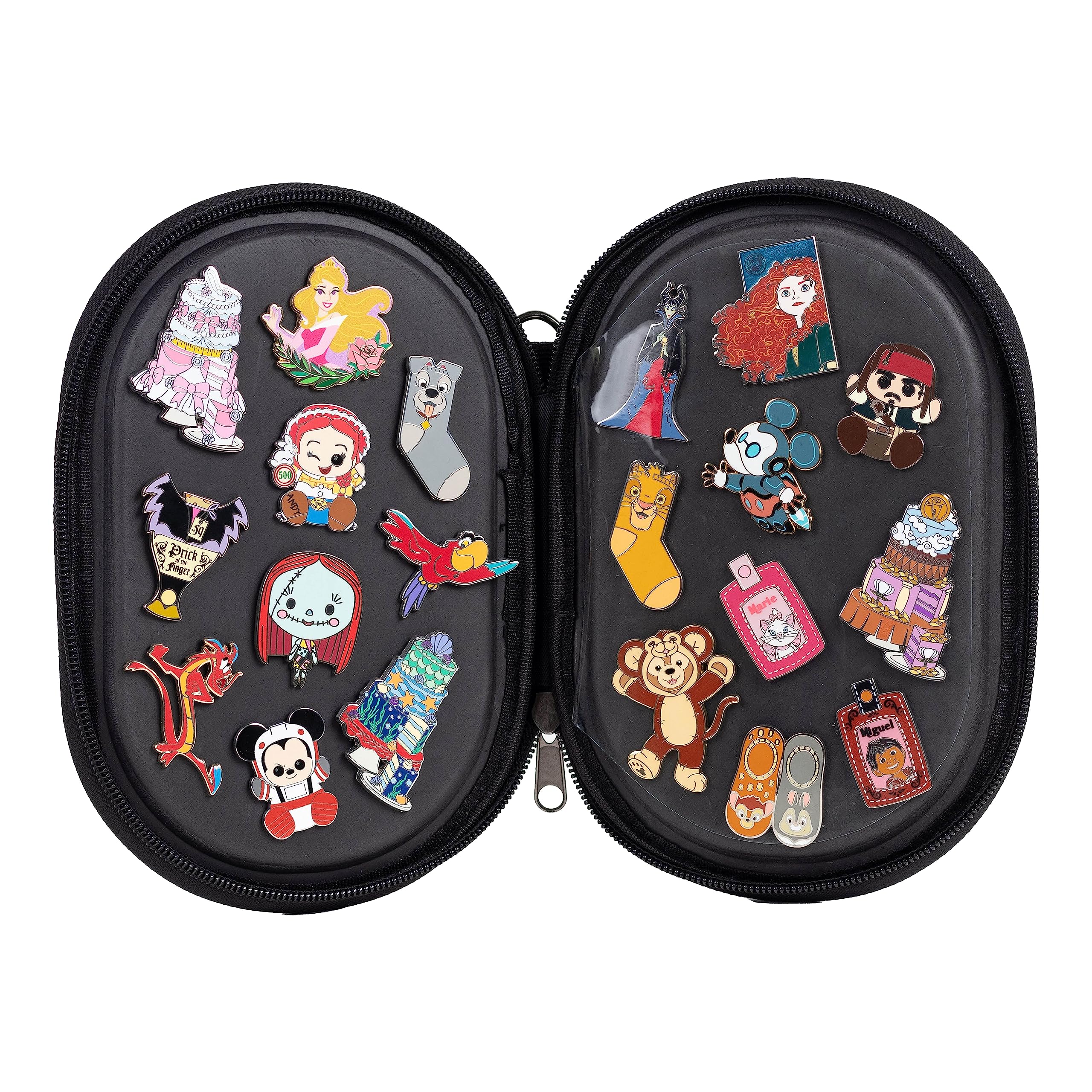 PinFolio Go Pin Display Bag, Lightweight & Compact Sports & Disney Pin Book Designed for Loungefly Backpacks & Easy Trading Up to 40 1-Inch Enamel Pins (Black)