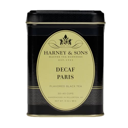 Harney & Sons Decaf Paris, 4 oz Loose Leaf Black Tea w/ Fruit and Caramel Flavors