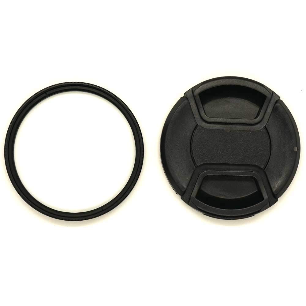 WH1916 52mm Glass UV Filter Digital Multi-Coated Slim Frame and 52mm Lens Cap for Nikon AF-S DX NIKKOR 18-55mm / Canon EF-M 55-200mm / Sigma 30mm F1.4 Lens