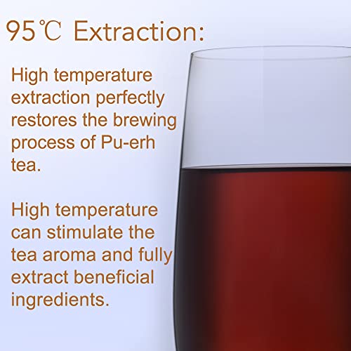 TAETEA Instant Puerh Tea Powder, Pu'er Tea Crystals, 14 Sticks 14g, Sugar Free, Zero Fat, Low Carb, Low Calorie Powdered Puer Tea for Hot & Cold Beverages