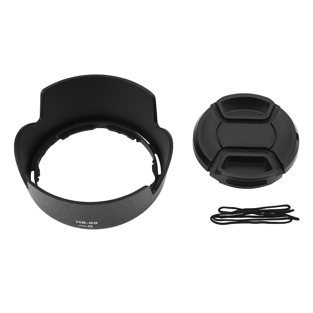 HB-69 Lens Hood Replacement with Lens for Nikon AF-S DX 18-55mm f/3.5-5.6G VR II D3200 D3300 D5200 D5300 Lens