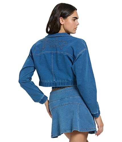 Juicy Couture Faux Denim Jacket Indigo Dye LG (US 10-12)