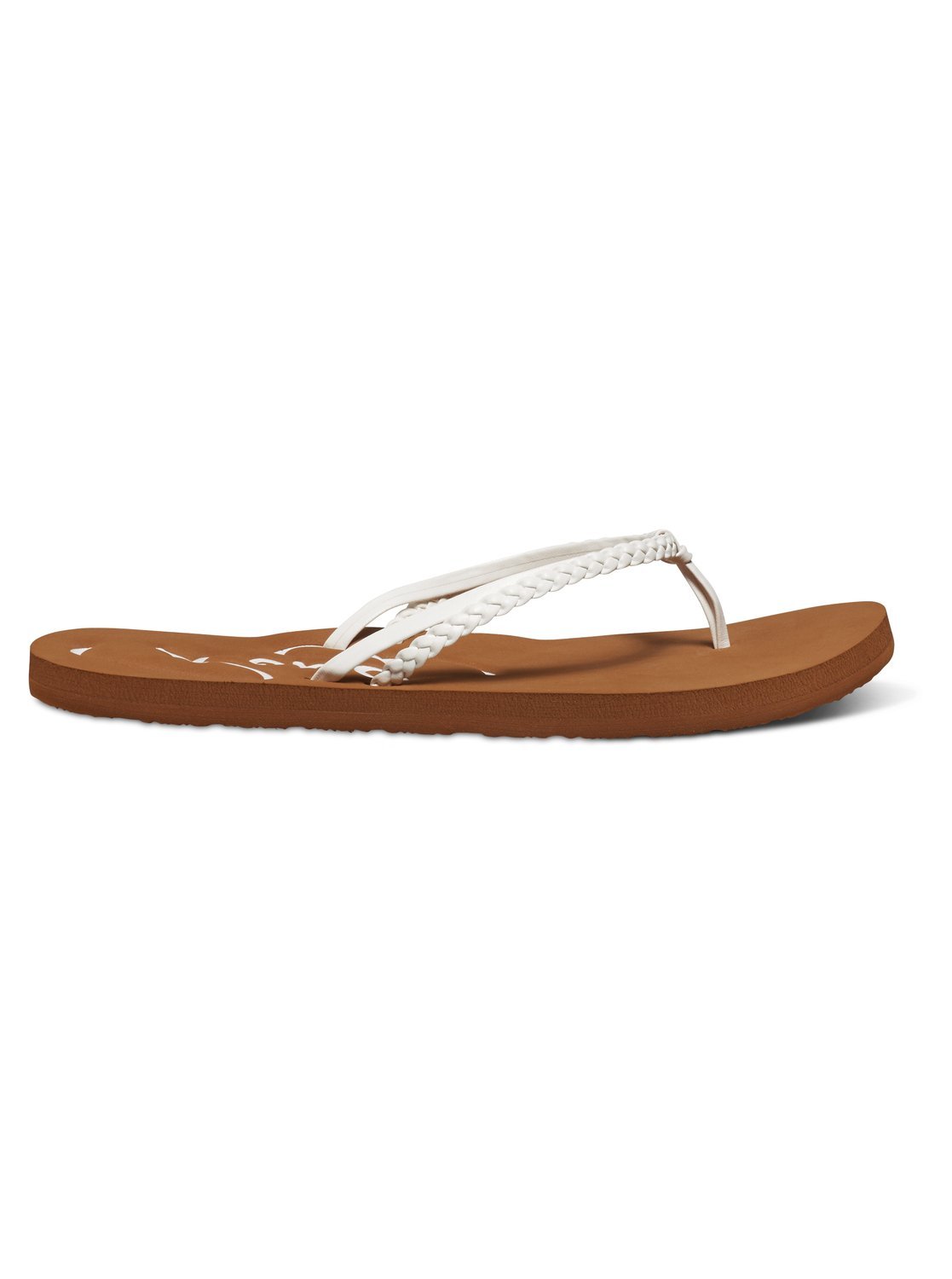 Roxy womens Cabo flip flop sandals, White, 8 US