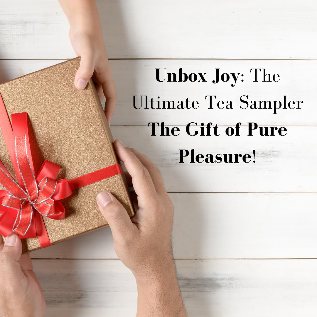 Premium Stash Bigelow Tea Sampler Set - 16 Assorted Tea Flavors with Herbal & Black Tea Bags, 10 Honey Sticks, eBook - 48 Pc Tea Sampler Gift Set Box for Adults Men Women Colleagues