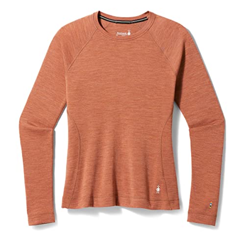 Smartwool Women's Classic Thermal Merino Wool Base Layer Crew (Slim Fit), Copper Heather, Large